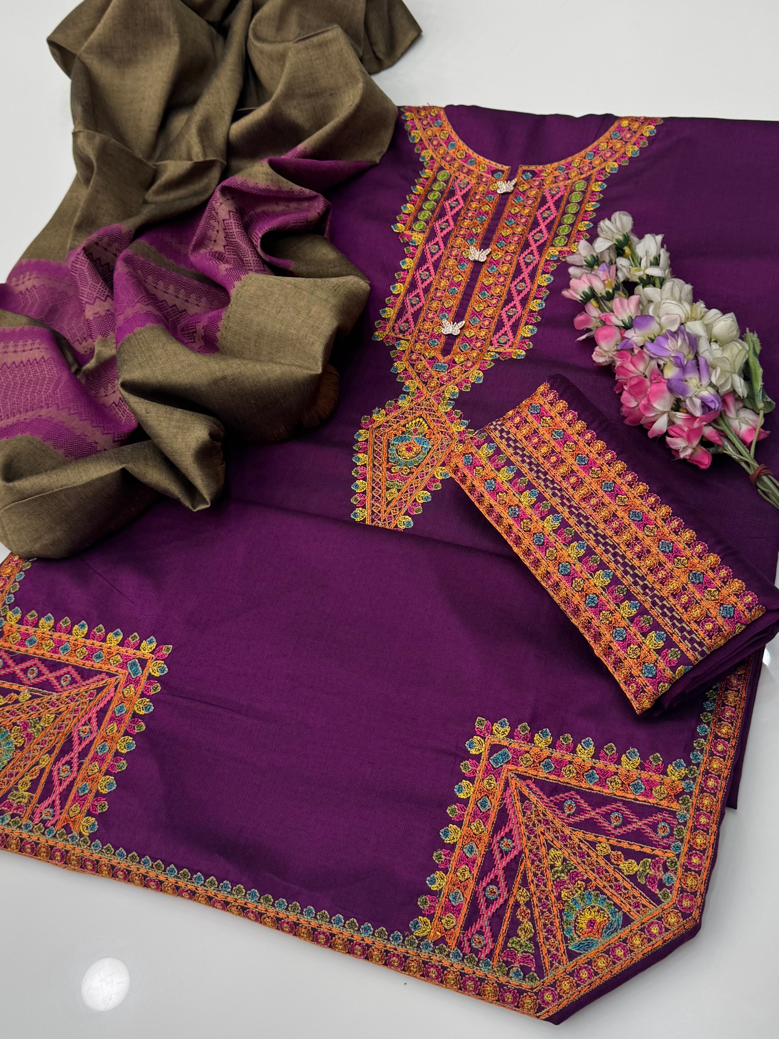 🔥 #WINTER’s #ARRIVAL 3PC 👗– Khawaja Embroidery