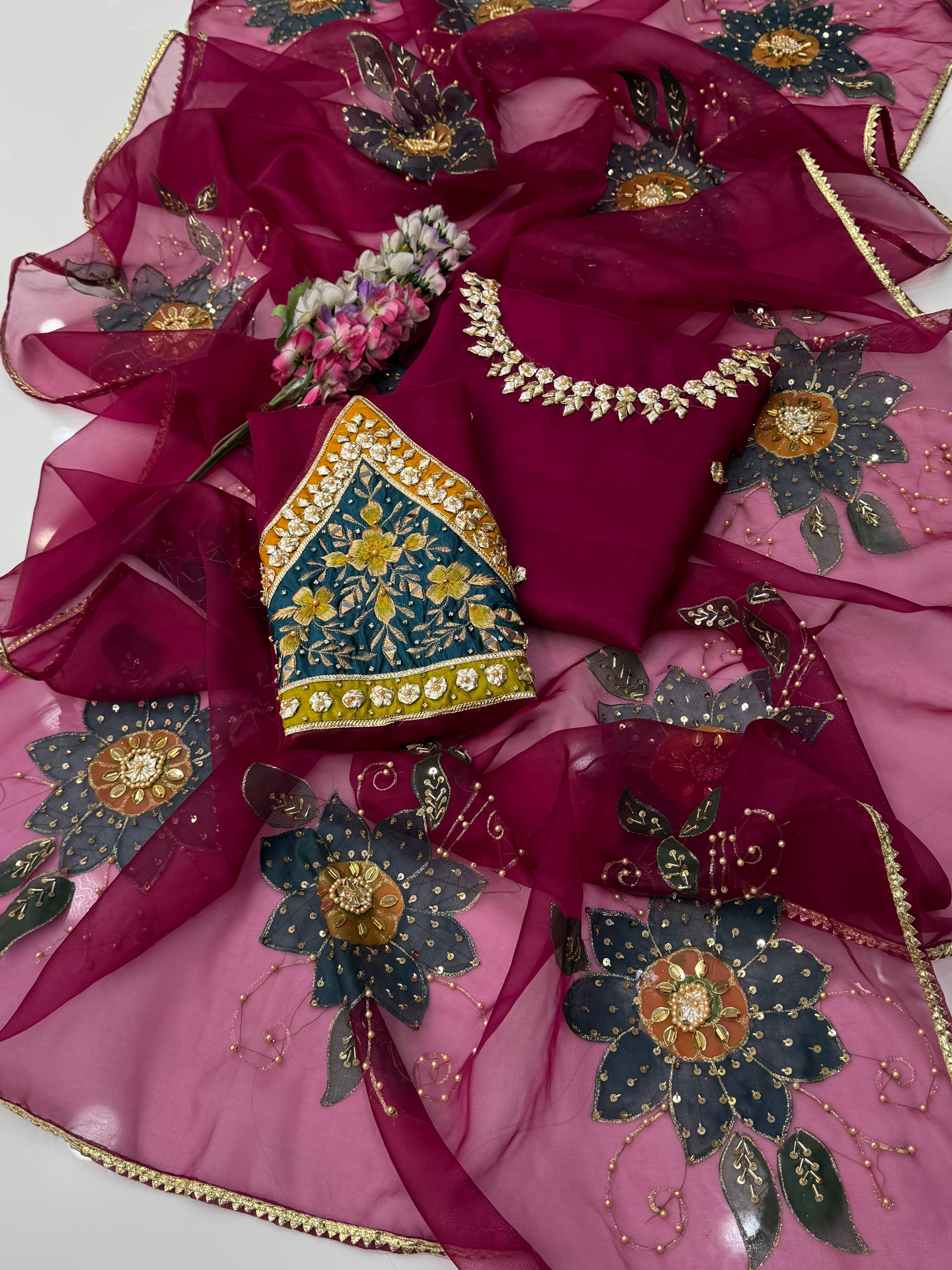 🔥 FANCY GOOTA WORK PARTY WEAR 🔥– Khawaja Embroidery