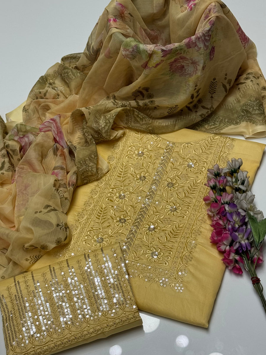 Sequence Bareeze Embroidery 🧵 Lawn With Printed Duppata 3 Pc Dress 👗 ...