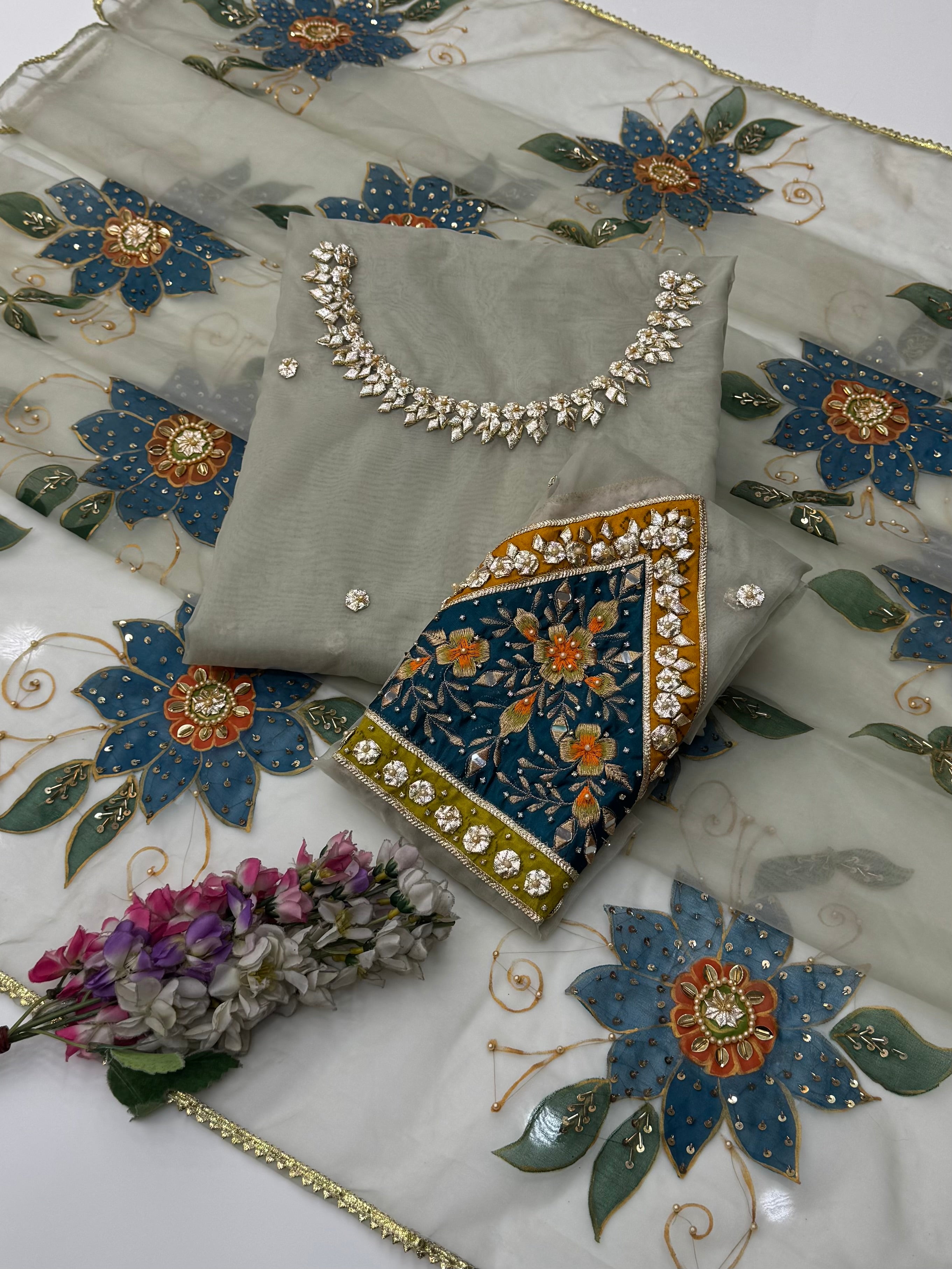 🔥 FANCY GOOTA WORK PARTY WEAR 🔥– Khawaja Embroidery