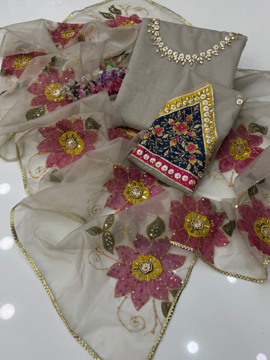 🔥 FANCY GOOTA WORK PARTY WEAR 🔥– Khawaja Embroidery